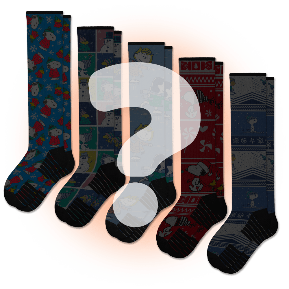 Viasox Peanuts Compression Socks 5-Pack Bundle - Style & Support