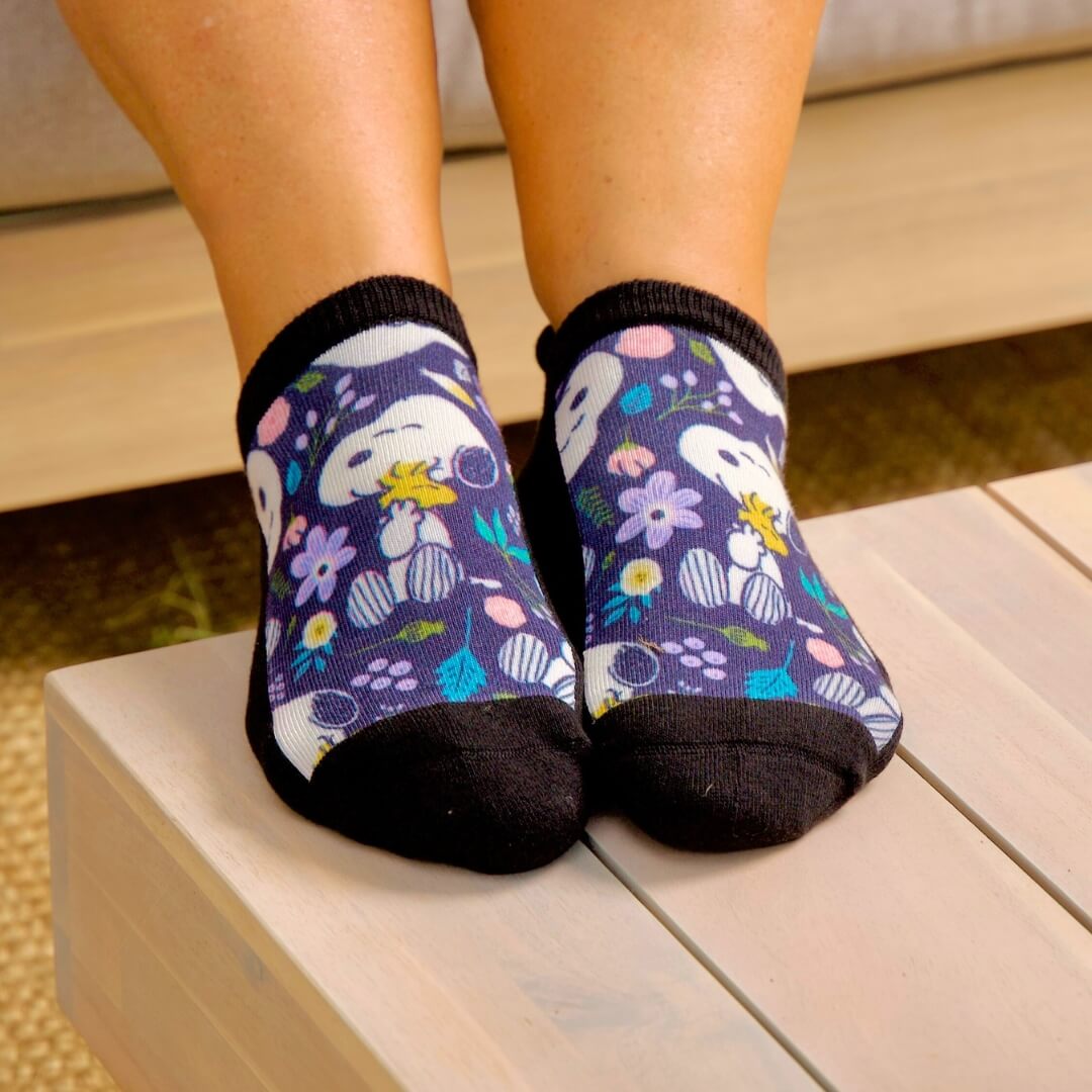 Live Laugh Snoopy 3-Pack Ankle Socks | Viasox