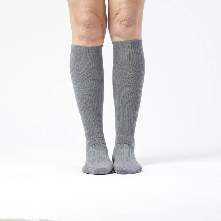 Gray Compression Gripper Socks | Viasox Neutral, Steady Fit