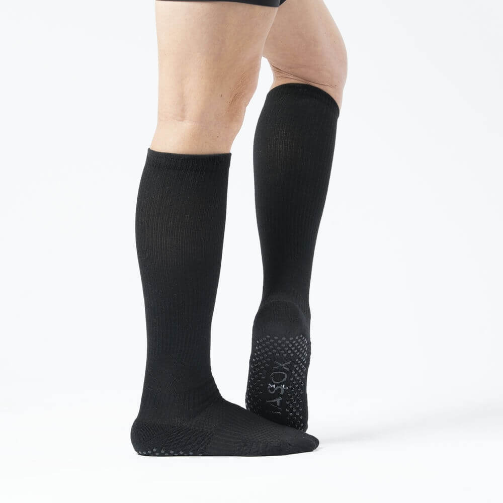 Black Compression Gripper Socks | Viasox Secure Comfort