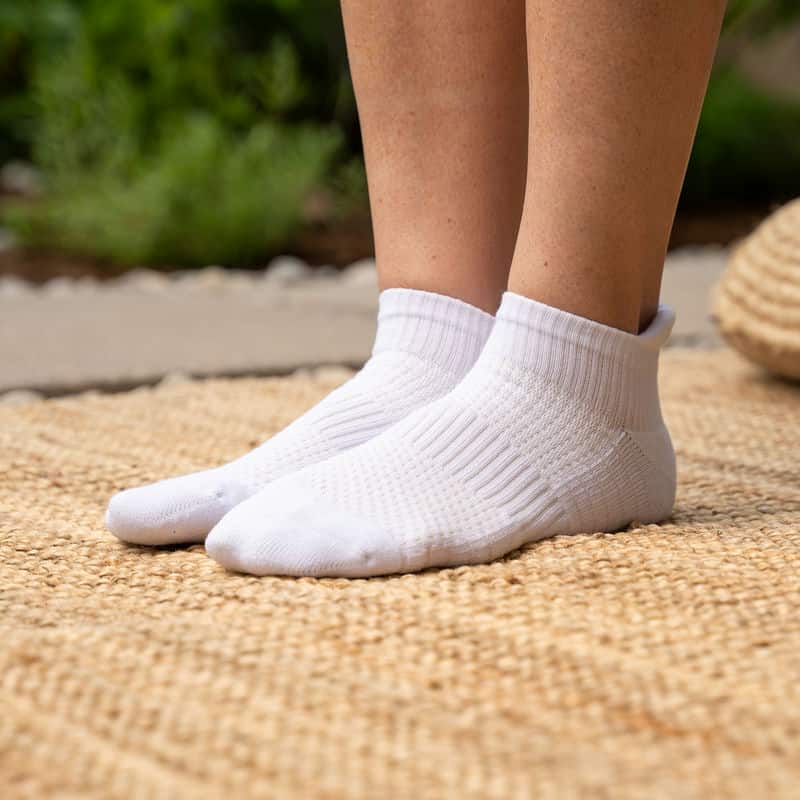 White Ankle Compression Socks | Viasox Provides Comfort & Support