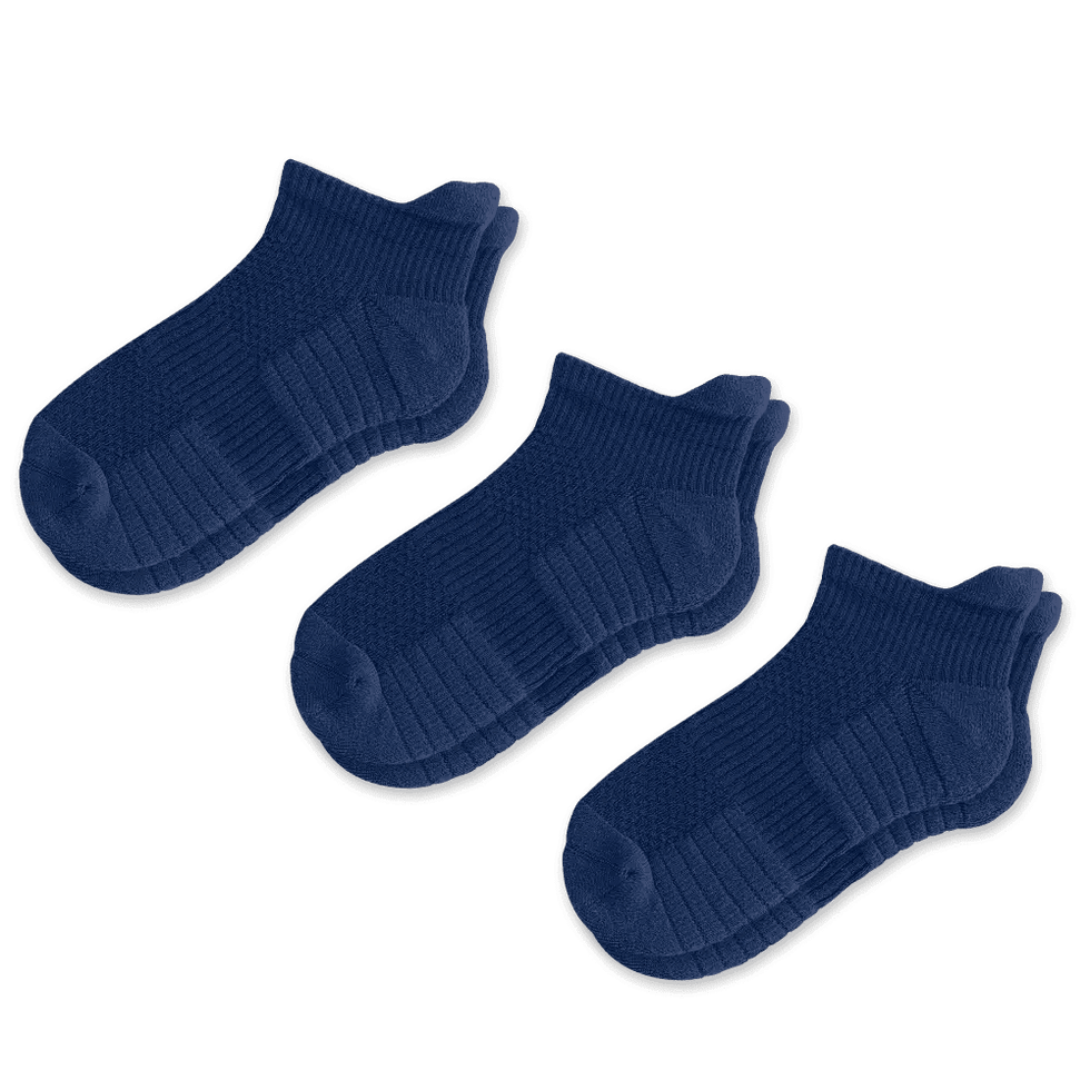 Short Compression Socks In Navy Blue | Viasox