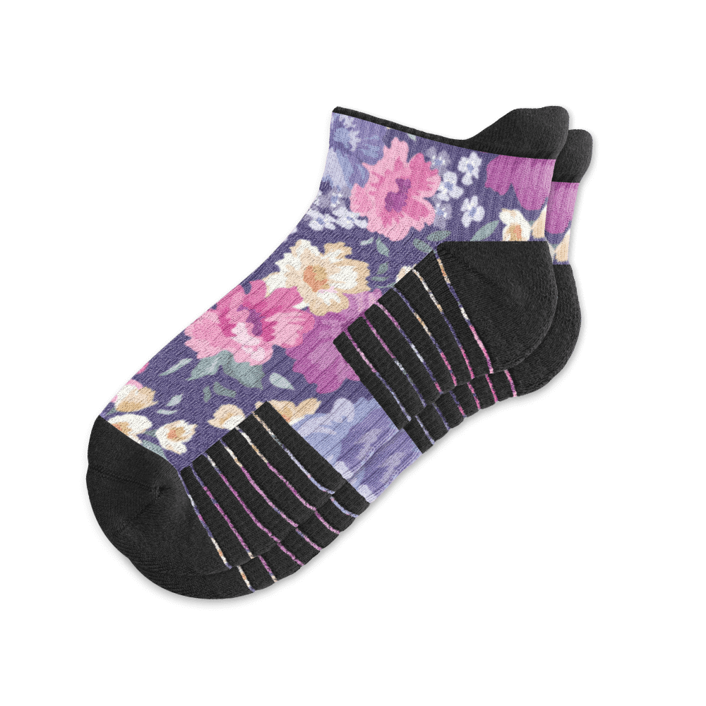Best Ankle Compression Socks - Floral Pattern | Viasox