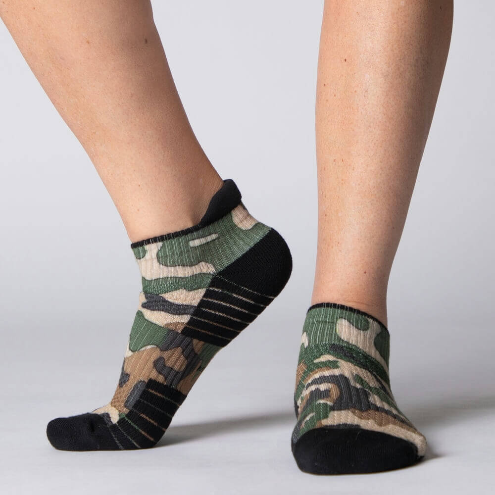 Army Camo Ankle Compression Socks by Viasox for Comfort and Support