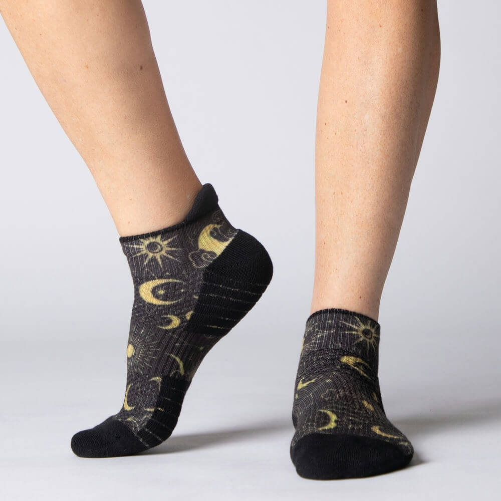 Star & Moon Ankle Compression Socks by Viasox for Comfort and Support