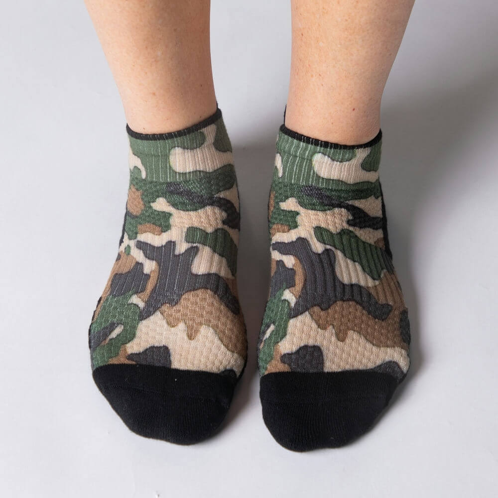 Army Camo Ankle Compression Socks by Viasox for Comfort and Support