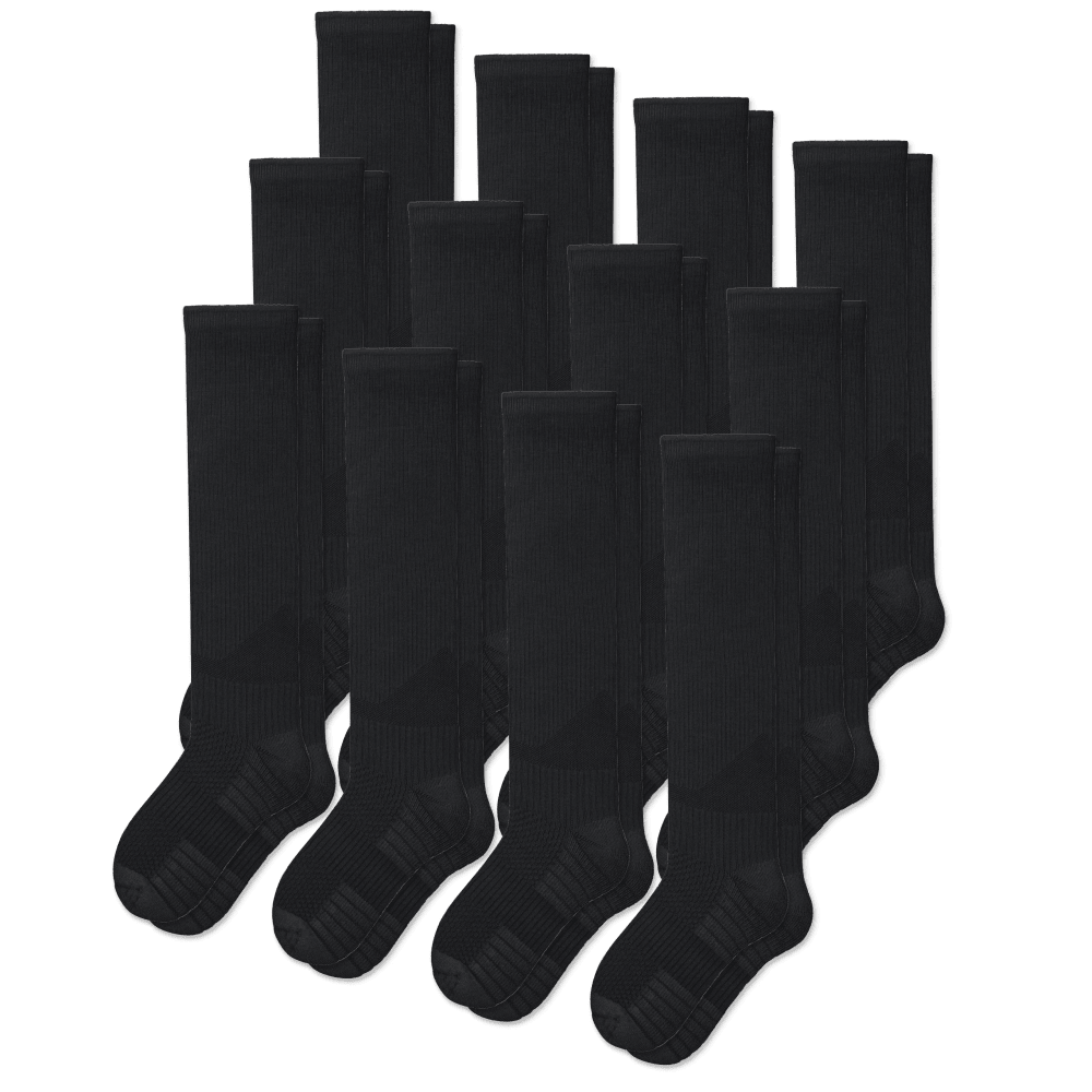 Black Compression Socks Bundle 12-Pack | Support From Viasox