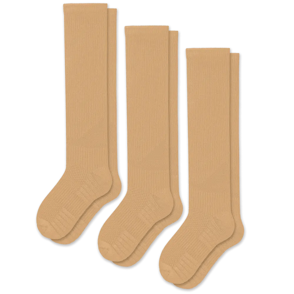 Compression Socks 3-Pack- Tan | Comfort From Viasox