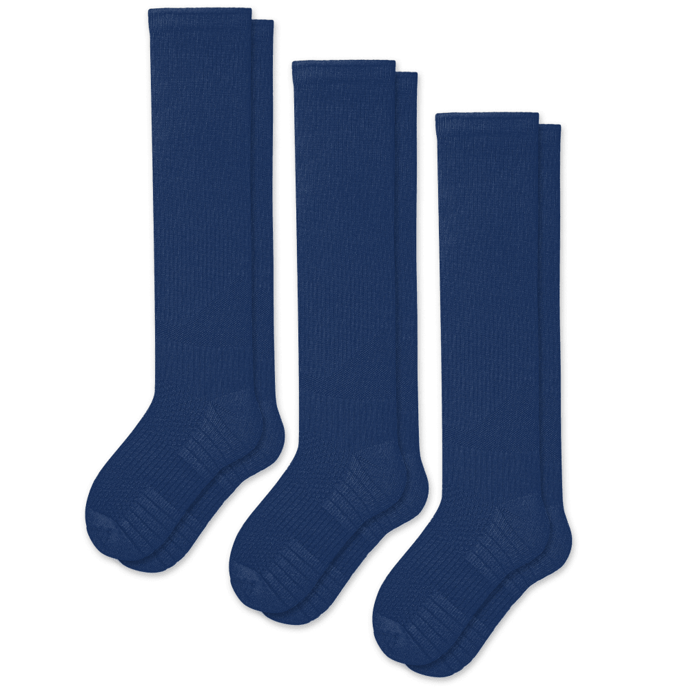 Navy Blue Compression Socks 3-Pack – Circulation Support and Comfort by ...