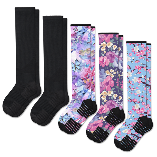 Viasox Peanuts Compression Socks 5-Pack Bundle - Style & Support