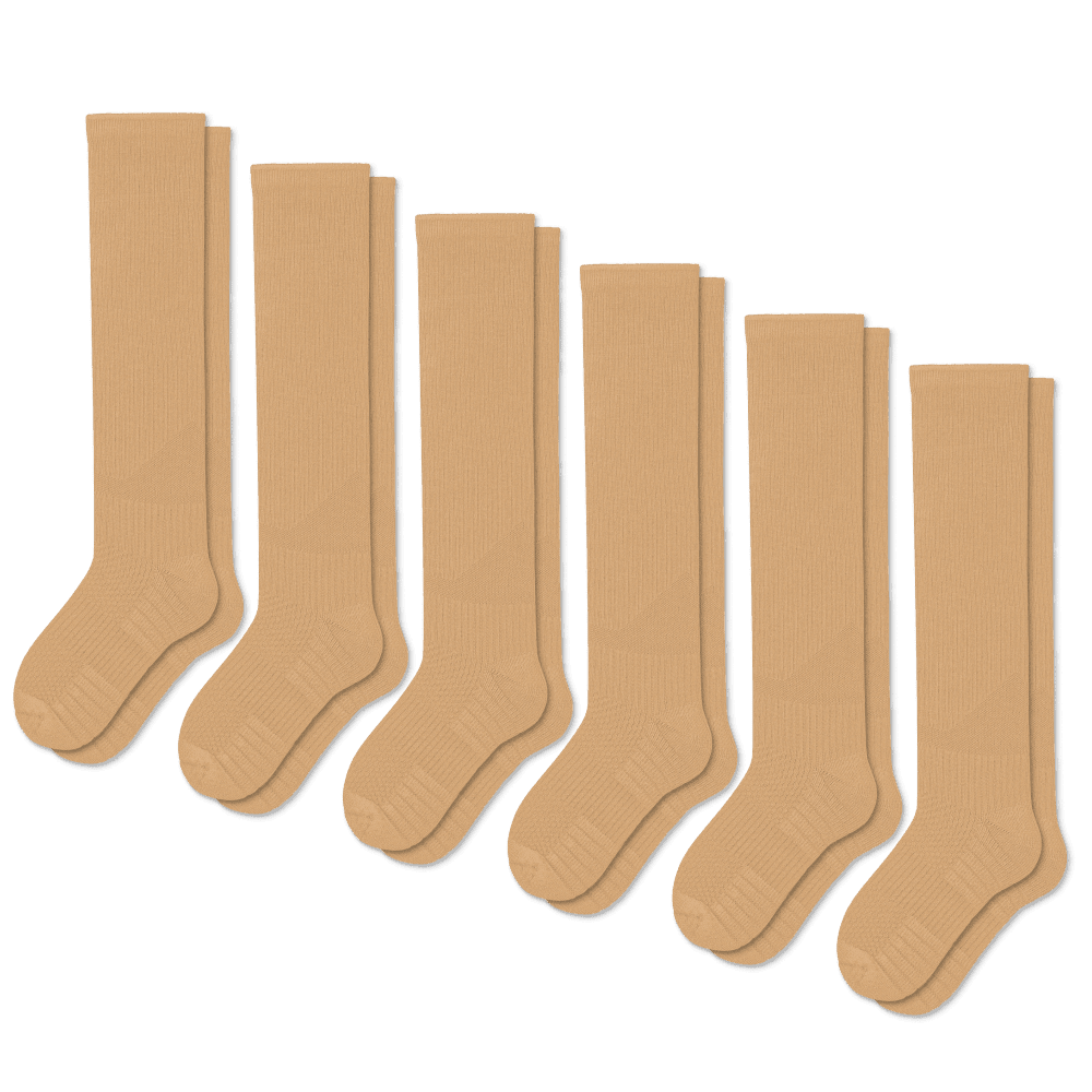 Skin Colored Compression Socks In 6-Pack | Support From Viasox