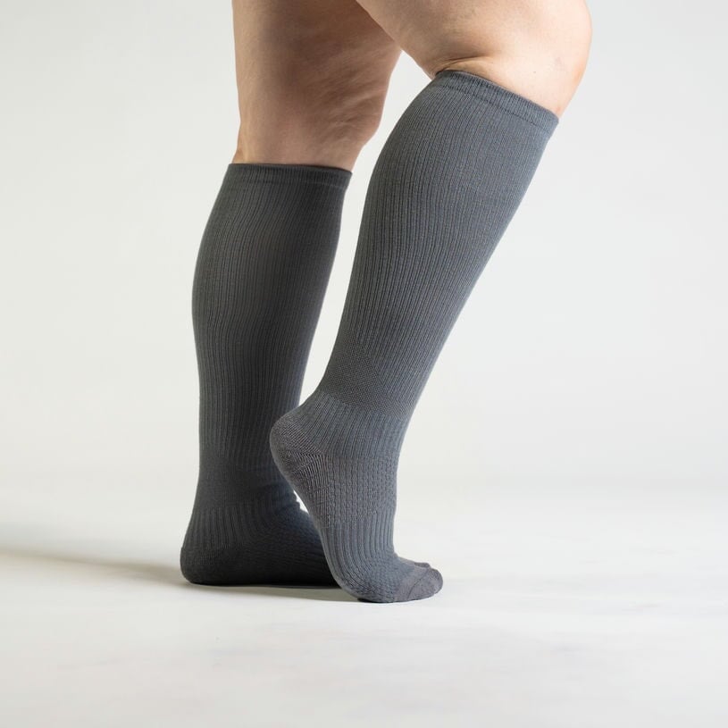 Solid Color Compression Socks - 6-Pack Gray | Support From Viasox