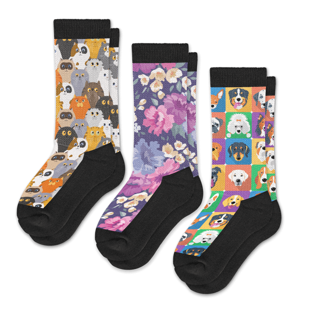 Paws And Petals EasyStretch™ Socks Bundle 3-Pack From Viasox
