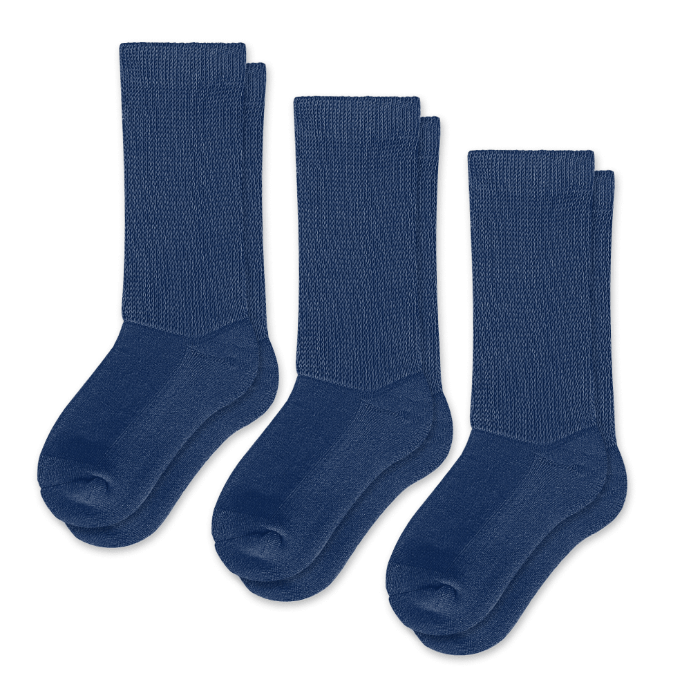 Navy Blue EasyStretch™ Socks Bundle 3-Pack From Viasox