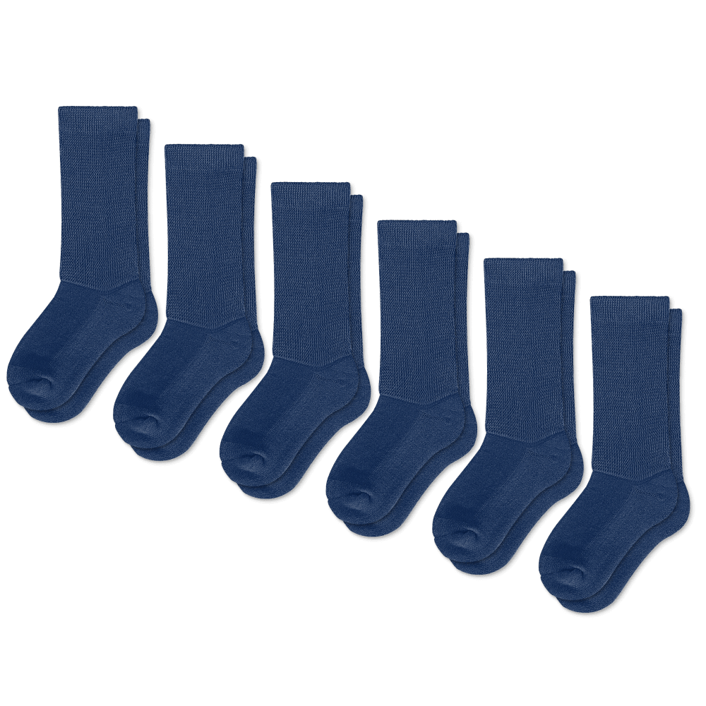 EasyStretch™ Navy Blue Socks 3-Pack – Comfort and Style by Viasox