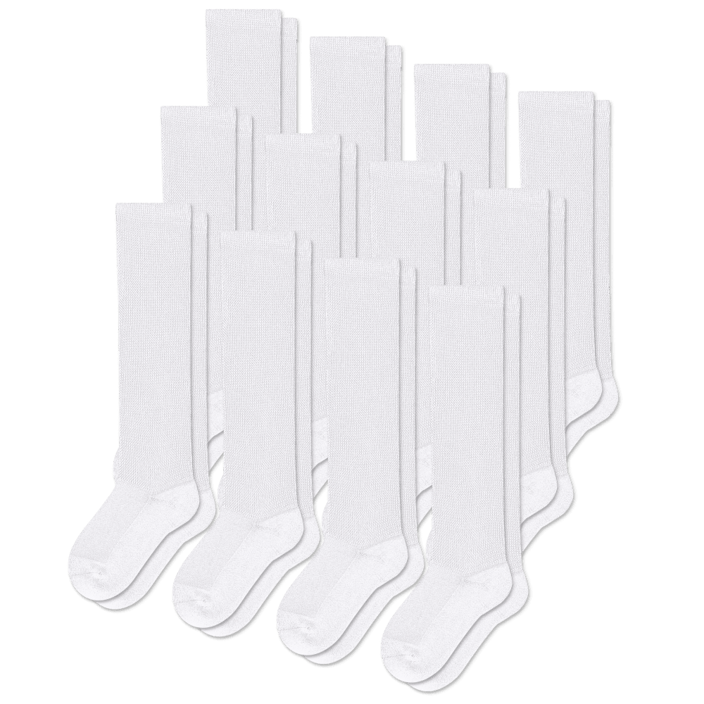 White EasyStretch™ Socks Bundle 12-Pack | Comfort From Viasox