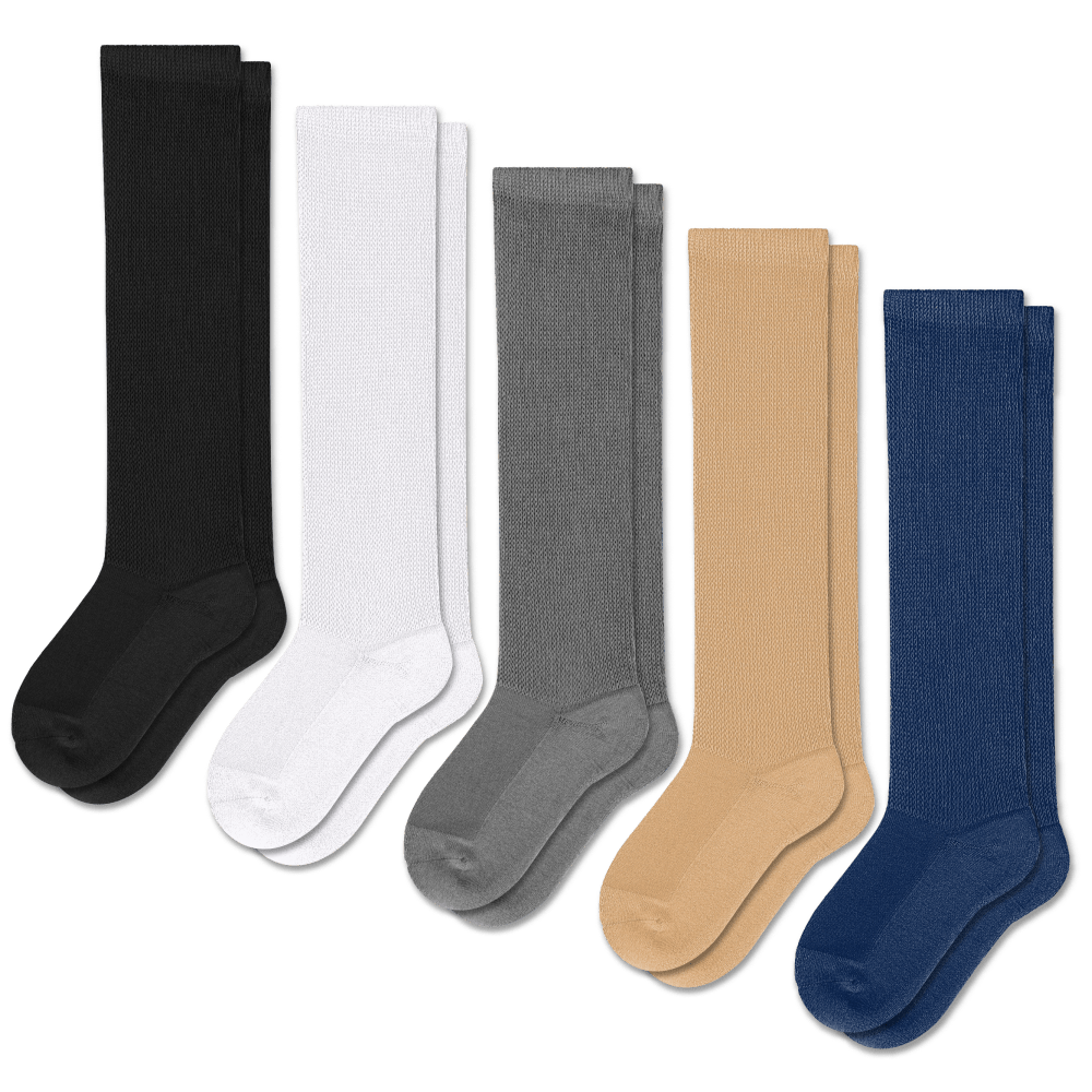 Solid Essentials EasyStretch™ Socks Bundle 5-Pack – Viasox