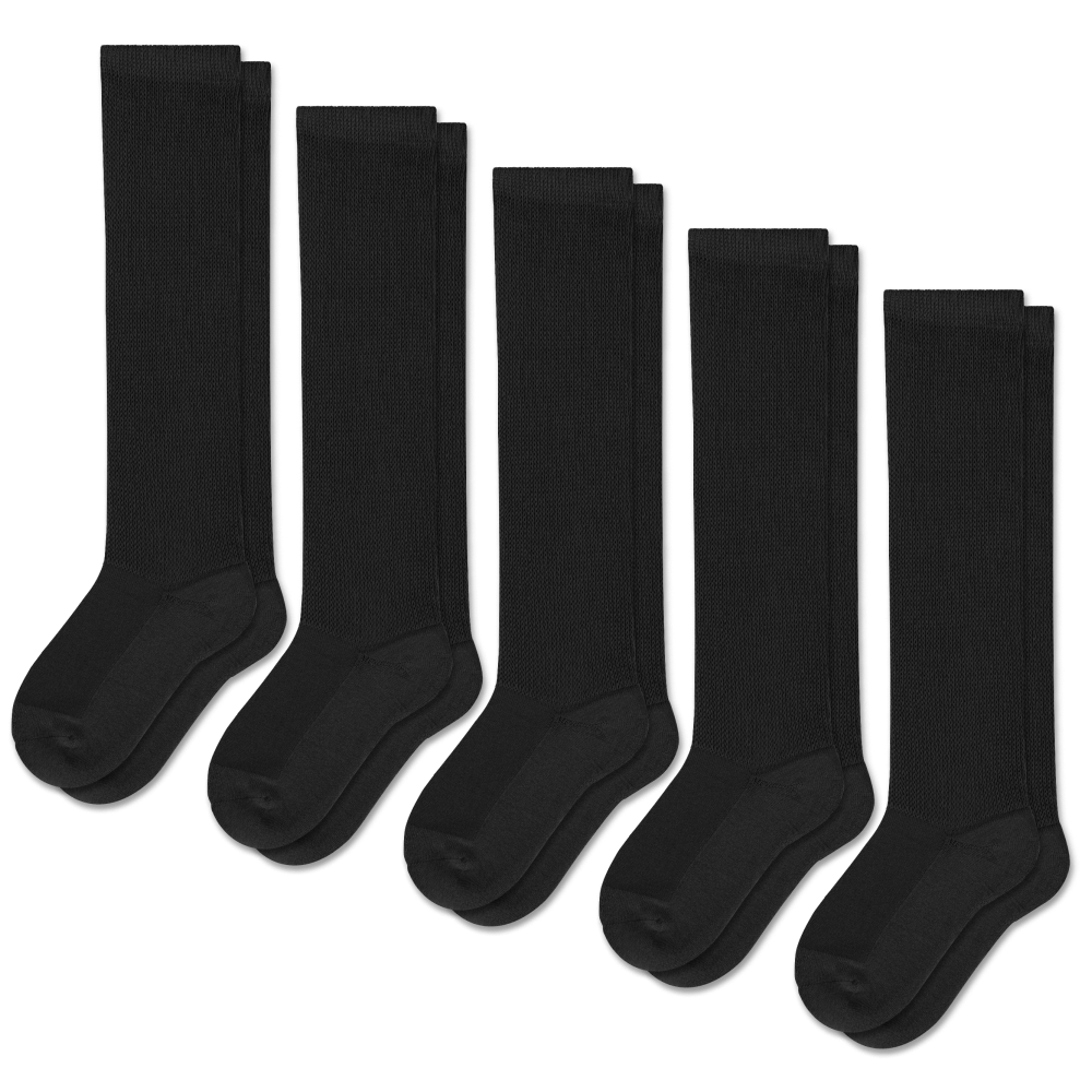 Black EasyStretch™ Socks Bundle 5-Pack – Viasox