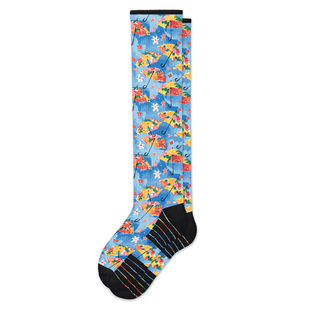 Spring Showers Compression Socks by Viasox for Everyday Wear