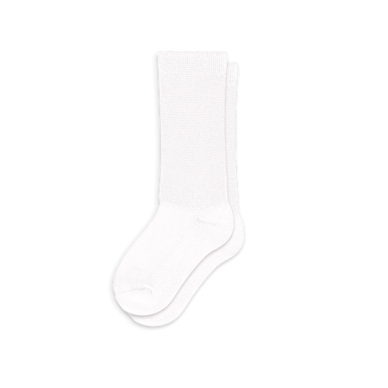White EasyStretch™ Socks From Viasox | Comfort & Support